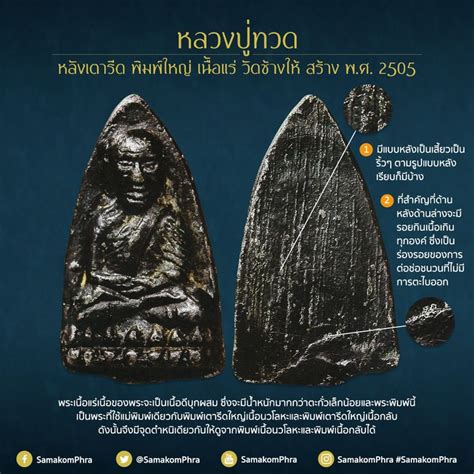 จุดสังเกตตำหนิหลวงปู่ทวดพิมพ์ใหญ่หลังเตารีด เนื้อแร่ วัดช้างให้ สร้าง พ ศ 2505