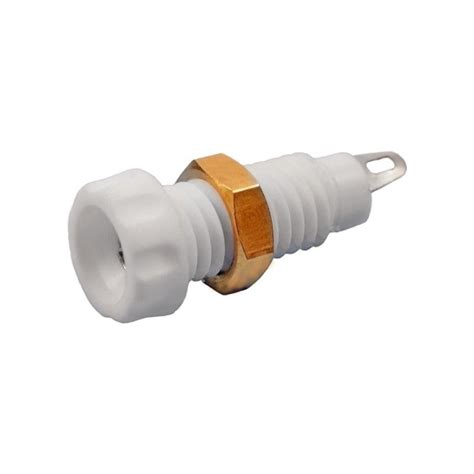Insulated 4mm Sockets White School Science Equipment Uk