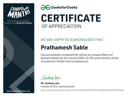 Prathamesh Sable On Linkedin Hey Connections I Am Thrilled To Share