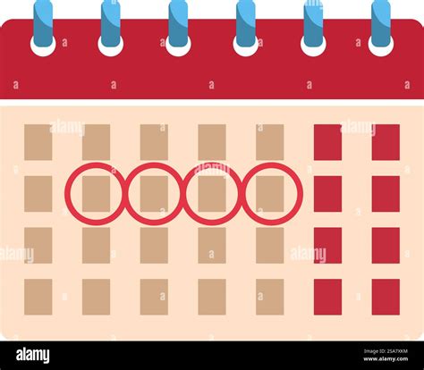 Calendar Is Marking The Length Of A Menstrual Cycle And Highlighting Period Days Calendar
