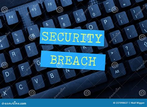 Sign Displaying Security Breach Conceptual Photo Incident That Results In Unauthorized Access