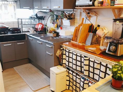 [셀프 인테리어] 커튼 하나에 주방 분위기 체인지 Ok 네이버 블로그