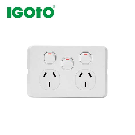 Free Sample SAA Australian Electrical Wall Switch Socket Outlet Powerpoints Wall Socket And