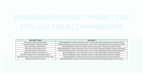 Download Microsoft Project For Efficient Project Management Excel