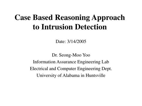 Ppt Case Based Reasoning Approach To Intrusion Detection Powerpoint Presentation Id 3267676