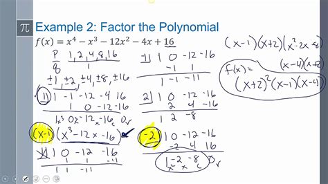 Lesson 8 3 2c Polynomials Factoring A Polynomial Using Rational Roots