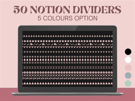 Pastel Notion Divider Template Notion Aesthetic Template For Notion Dashboard Pastel Notion