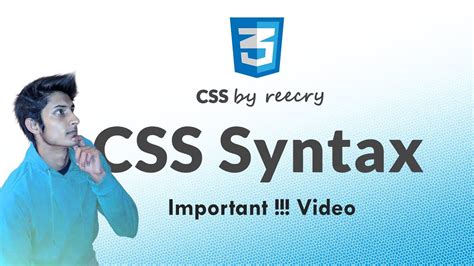Learn Css Syntax Very Important Video Youtube