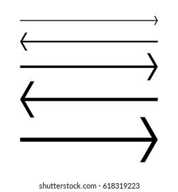 Different Sizes Arrow Set Stock Vector Royalty Free Shutterstock