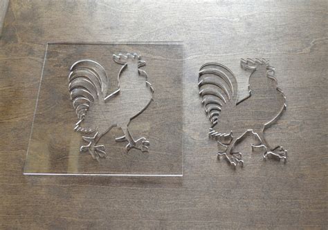 Rooster Router Template Router Inlay Template Clear Acrylic Router Jig Woodworking Template
