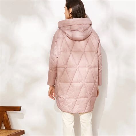 Suyadream женские пуховые пальто с капюшоном одноцветные стеганые на молнии длинные теплые