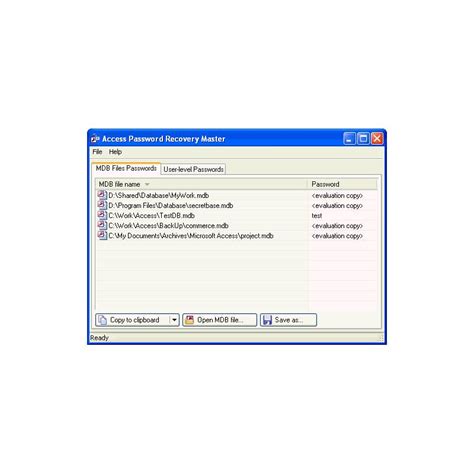 Access Password Recovery