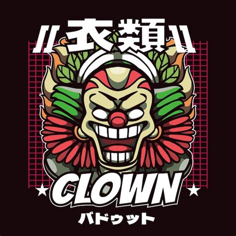 Premium Vector Vector Illustration Clown For Shirt Design
