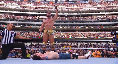 Wwe Wrestlemania 39 Results Austin Theory Defeats John Cena To Retain