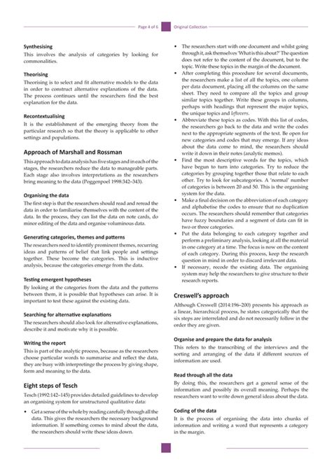 Summary Of Different Approaches Collection Of Coding And Data Analysis