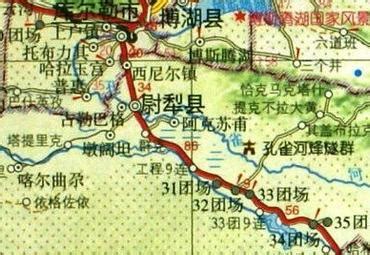 巴音郭楞地图 若羌县 巴音楞蒙古 大山谷图库