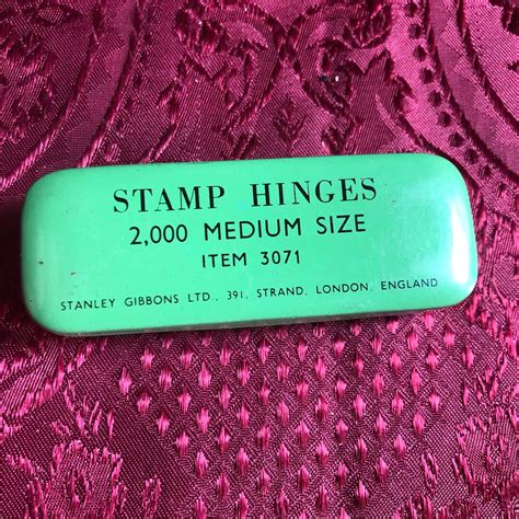 Antique Stamp Hinges In Original Tin 2000 Medium Size Etsy
