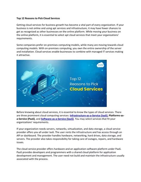 Ppt Top 12 Reasons To Pick Cloud Services Powerpoint Presentation Free Download Id11314592