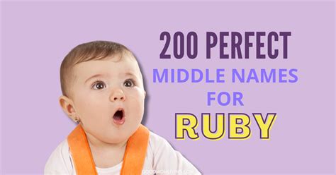 Choosing A Middle Name That Lets Ruby Stay Bold And Bright Good Mom Living