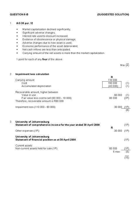 Unit 6 Question 6 B Sol 2024 Question 6 B Suggested Solution Ias