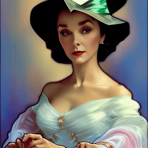 Vivian Leigh In Christmas Dress By Artgerm Creative Fabrica