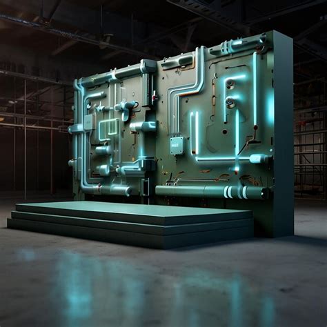 Circuit Board Maze Podium Navigate Product Presentations With