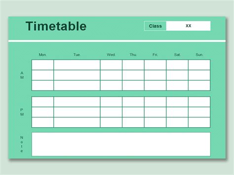 EXCEL Of Timetable For Babes Xlsx WPS Free Templates