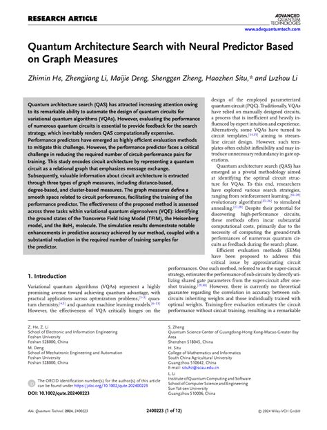 quantum architecture search with neural predictor based on graph