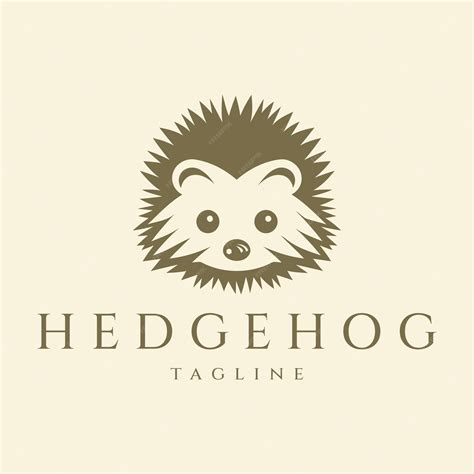 Igel Logo Design Vektor Illustration Premium Vektor