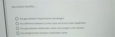 Solved Gap Analysis Identifies Any Gap Between