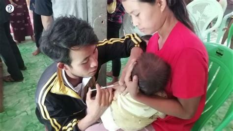 လိပ်သိုမြို့၌ ကလေးငယ်များအား ပုံမှန်ကာကွယ်ဆေးများ ထိုးနှံတိုက်ကျွေး