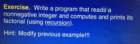 solved exercise write a program that reads a nonnegative