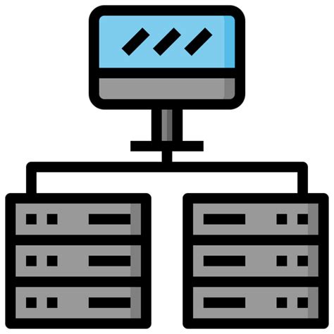 Database Structure Icon Download In Colored Outline Style
