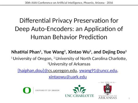 Pptx Differential Privacy Preservation For Deep Auto Encoders