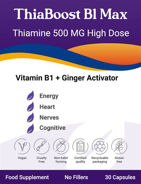 Thiamine 500 Mg Mega Dose Thiasoothe High Potency Vitamin B1 And Ginge Bespoke Biotics