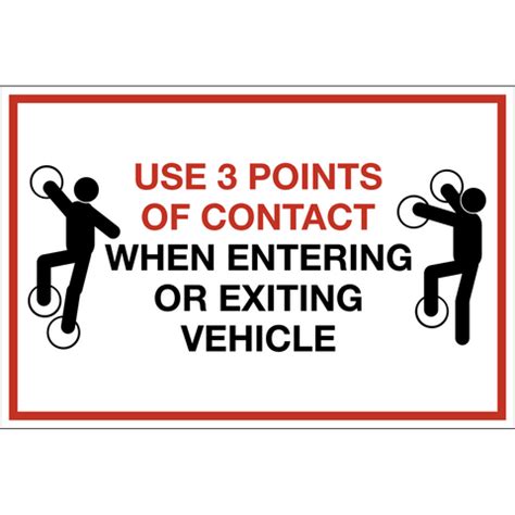3 Point Contact Sign Western Safety Sign