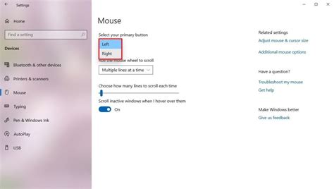 How To Configure A Mouse For Left Handed People On Windows Windows Central