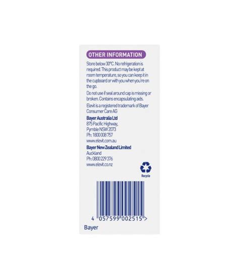 Elevit Probiotics For Pregnancy And Breastfeeding Caps 30 Pack 30 Days