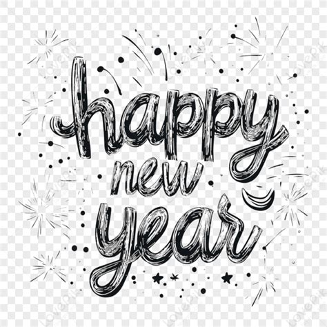손으로 그린 글자로 새해 복 많이 받으세요 Png 일러스트 무료 다운로드 Lovepik