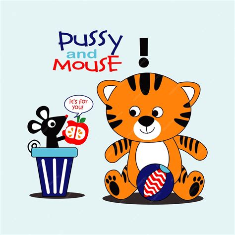 Premium Vector Little Pussy And Friend Design Cartoon Vector Illustration