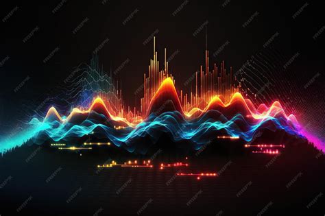 Premium Photo Abstract Sound Waves Frequency Audio Waveform Music Wave Hud Interface Elements