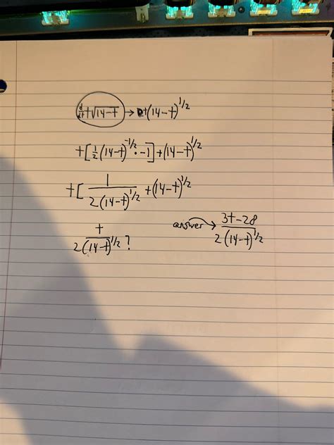 Im Back Again With Another Simple Derivative Problem That Is Stumping Me In The Image Below