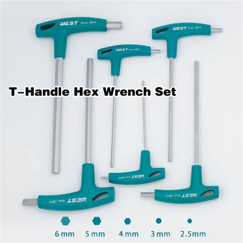 5pcs Set T Handle Hex Key Set T Handle Hex Wrench Set 2 5 3 4 5 6mm T