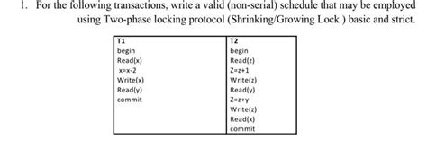 solved 1 for the following transactions write a valid
