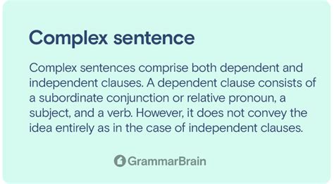 What Is A Complex Sentence Definition Examples Guide GrammarBrain
