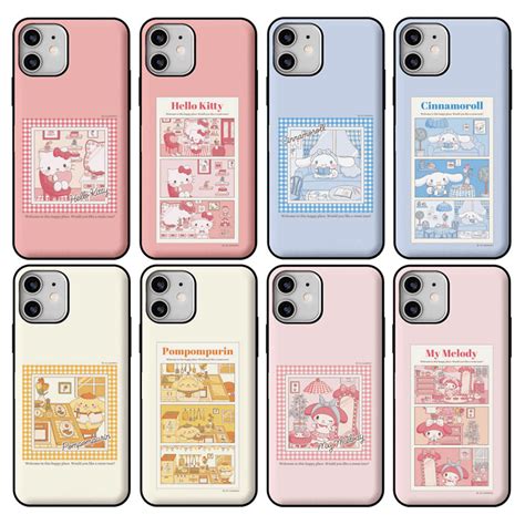 정품 산리오 홈투어 카드 범퍼 케이스 액정보호필름 증정 아이폰16 15 14 13 프로 맥스 플러스 갤럭시s25 S24 S23 A55 A15 A25 A35 에이블리