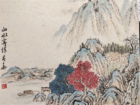 山水寄情春华画 春华之秋实轩 站酷ZCOOL
