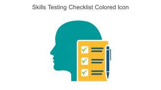 Skills Testing Checklist Colored Icon In Powerpoint Pptx Png And Editable Eps Format PPT Sample