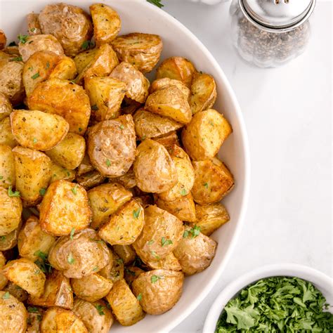 Air Fryer Garlic Parmesan Roasted Potatoes Fork To Spoon