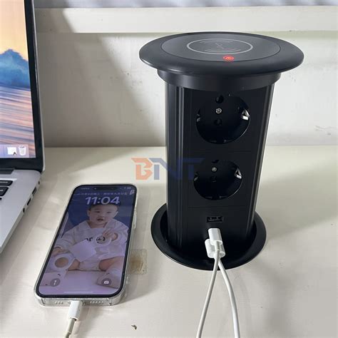 Oem Odm Smart Intelligent Lifting Motorized Pop Up Desk Power Socket Conference Table Kitchen